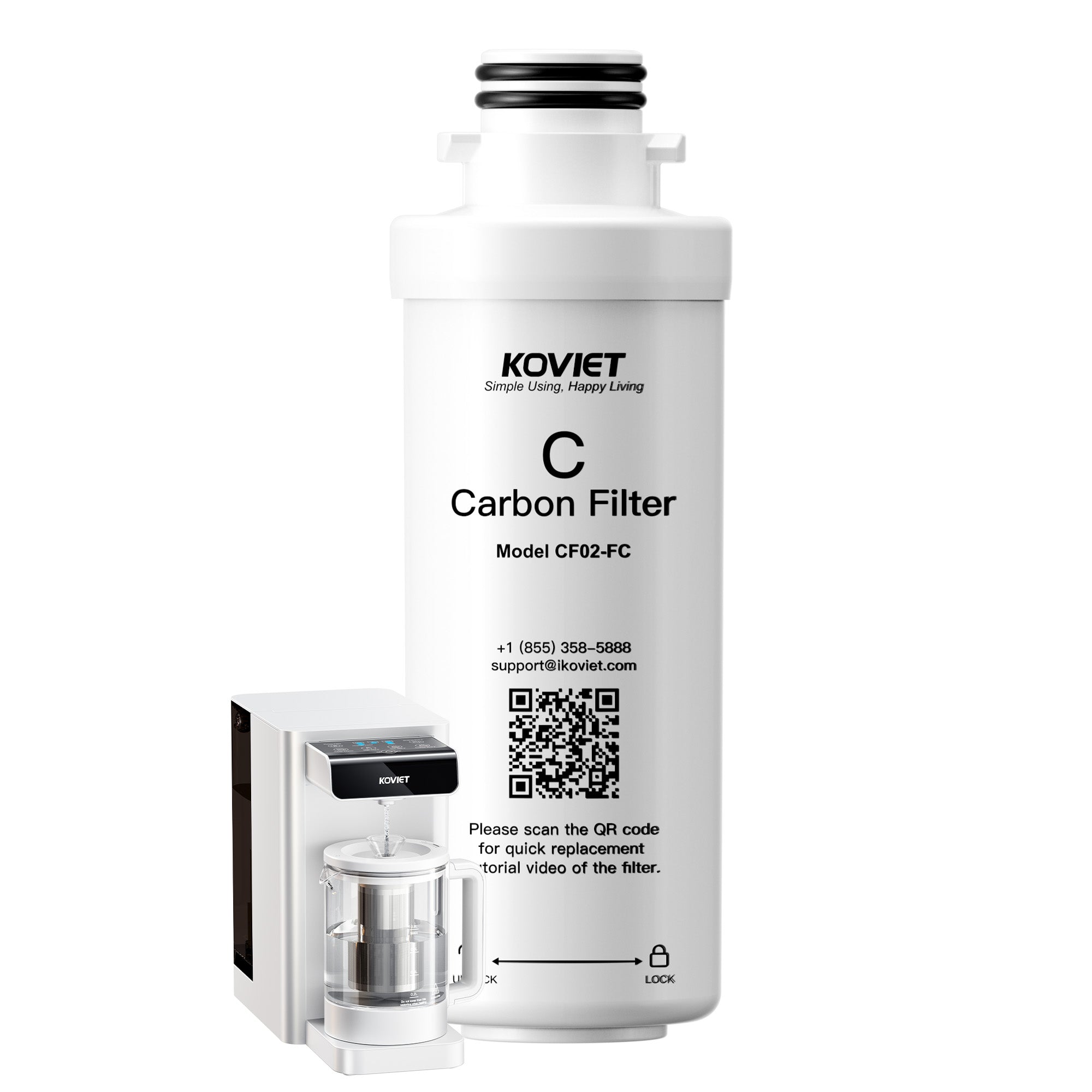 CF02-FC Carbon Filter Replacement Cartridge, Water Filter Element of R